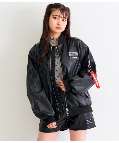 ANAP GiRL（アナップガール）の「フェイクレザーオーバーMA1（MA-1）」 - WEAR