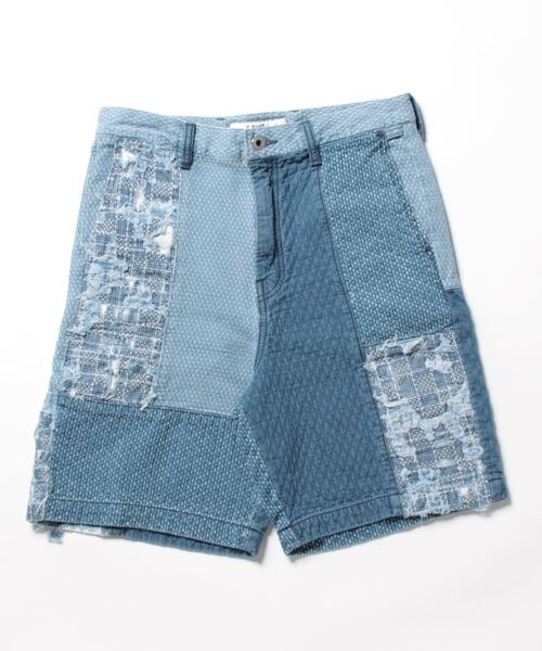 FDMTL（ファンダメンタル）の「FDMTL/ファンダメンタル/PATCHWORK SHORT PANTS 3YR（デニムパンツ）」 - WEAR
