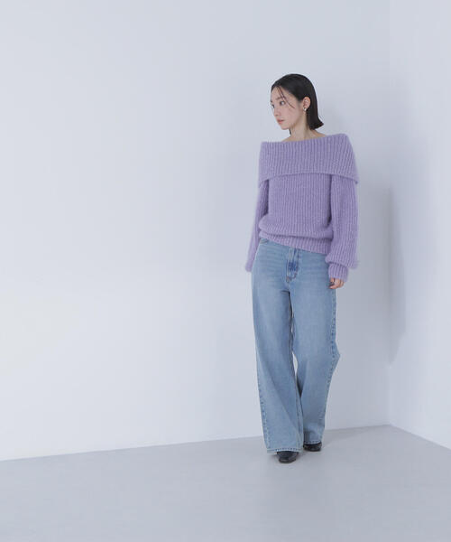 セール】◇ヘアリーラメオフショルニット（ニット/セーター）｜NATURAL