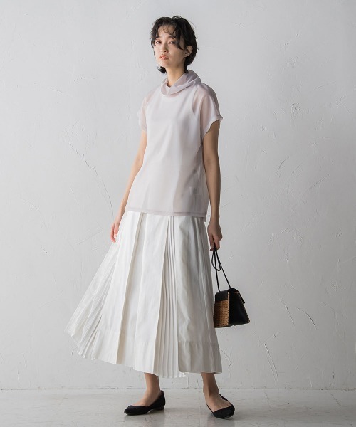 MAYSON GREY（メイソングレイ）の「ハイネックフレンチスリーブシアープルオーバー≪WEB別注カラーあり≫（Tシャツ/カットソー）」 - WEAR