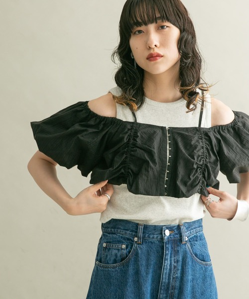 KBF（ケイビーエフ）の「2WAYパフスリーブビスチェ（その他トップス）」 - WEAR