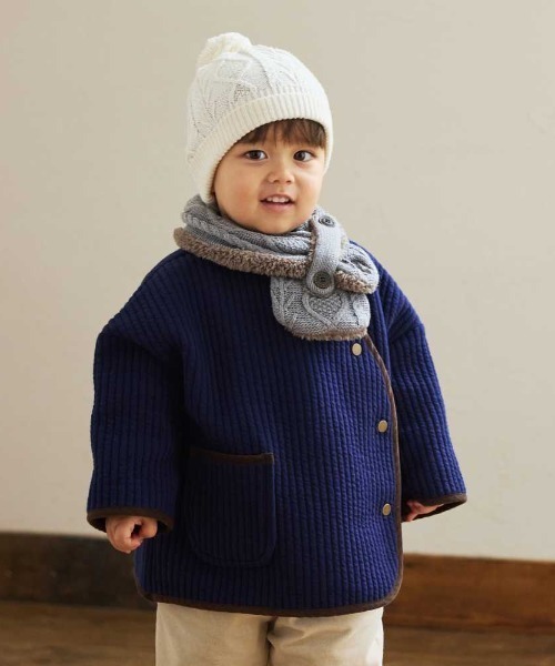 Hoppetta（ホッペッタ）の「【Hoppetta(ホッペッタ)】キルトブルゾン 70-80cm・80-90cm・90-100cm（ブルゾン）」 - WEAR