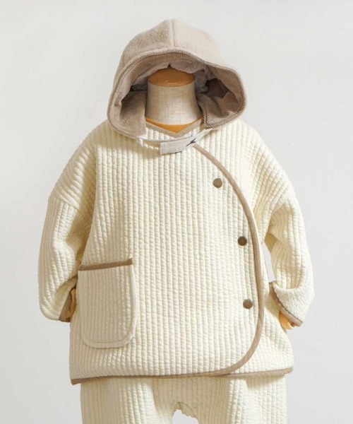 Hoppetta（ホッペッタ）の「【Hoppetta(ホッペッタ)】キルトブルゾン 70-80cm・80-90cm・90-100cm（ブルゾン）」 - WEAR