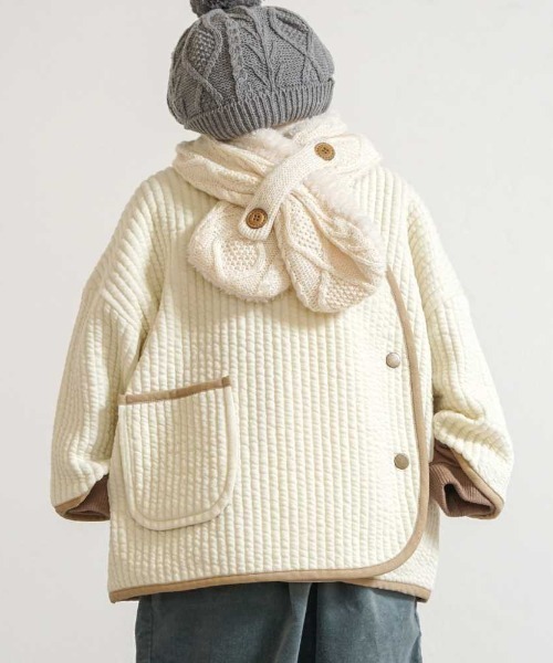 Hoppetta（ホッペッタ）の「【Hoppetta(ホッペッタ)】キルトブルゾン 70-80cm・80-90cm・90-100cm（ブルゾン）」 - WEAR