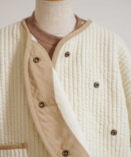 Hoppetta（ホッペッタ）の「【Hoppetta(ホッペッタ)】キルトブルゾン 70-80cm・80-90cm・90-100cm（ブルゾン）」 - WEAR