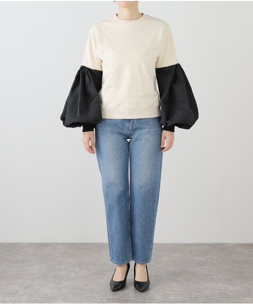 IENA（イエナ）の「NINA RICCI/ニナ リッチ TWISTED FLEECE CN COCOON/S カットソー 25PJTO020CO1089（Tシャツ/カットソー）」 - WEAR