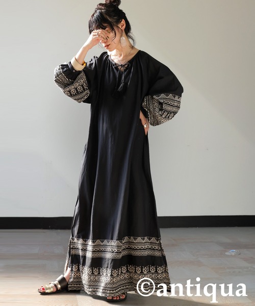 antiqua（アンティカ）の「刺繍ワンピース（ワンピース）」 - WEAR