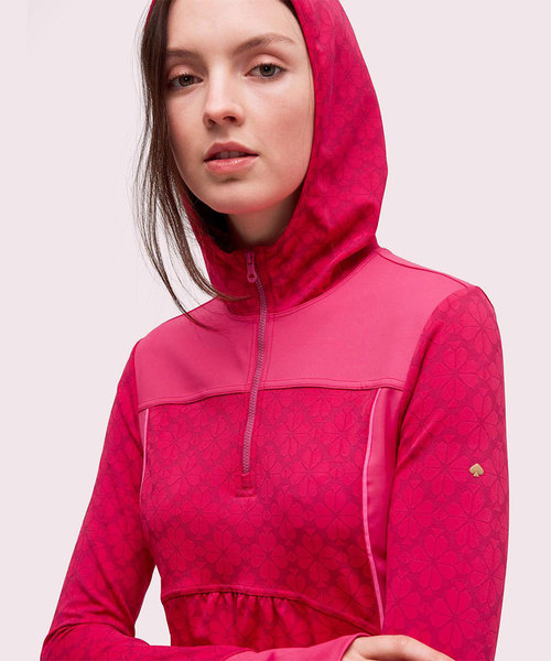 kate spade new york（ケイトスペード ニューヨーク）の「アスレジャー フローラル スペード ハーフ ジップ ジャケット ...