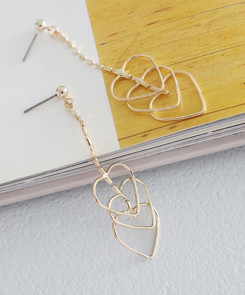 3連ハートピアス[tiny tiny(ティニーティニー)]（ピアス（両耳用））｜tiny tiny（ティニーティニー）のファッション通販 - ZOZOTOWN