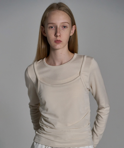 Layered LS Ts_Cream（Tシャツ/カットソー）｜Ellioti（エリオティ）のファッション通販 - ZOZOTOWN