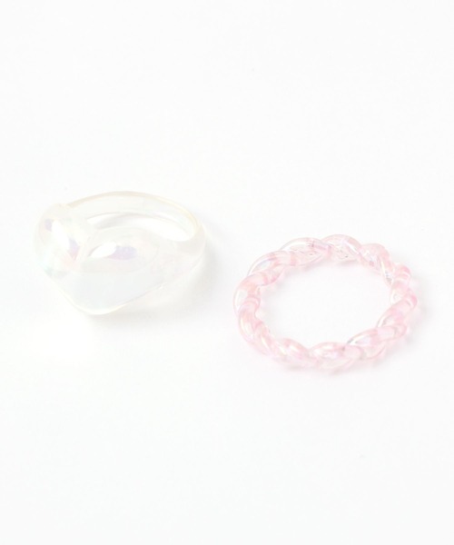 クリアハート2SETリング[tiny tiny(ティニーティニー)]（リング）｜tiny tiny（ティニーティニー）のファッション通販 - ZOZOTOWN