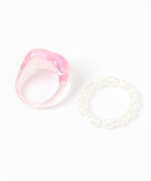 クリアハート2SETリング[tiny tiny(ティニーティニー)]（リング）｜tiny tiny（ティニーティニー）のファッション通販 - ZOZOTOWN