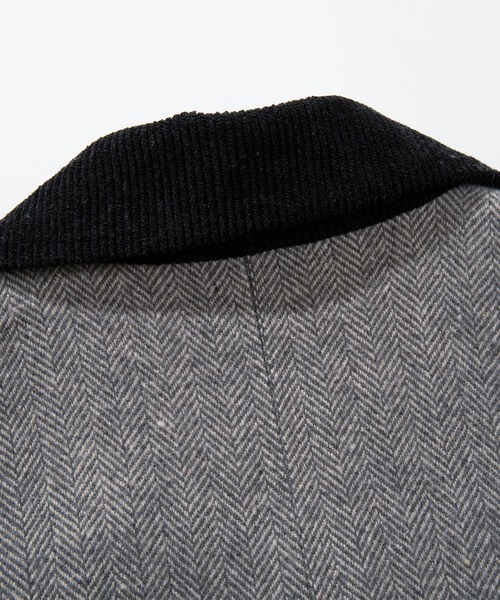 セール】HOOK -original- レトロ調人物刺繍異素材襟テーラード