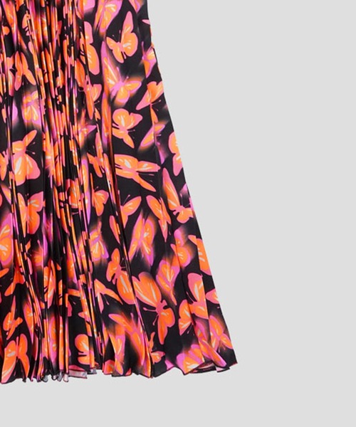 MSGM（エムエスジーエム）の「NEON BUTTERFLY プリーツスカート（スカート）」 - WEAR