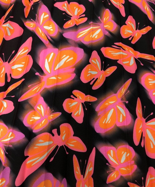 MSGM（エムエスジーエム）の「NEON BUTTERFLY プリーツスカート（スカート）」 - WEAR