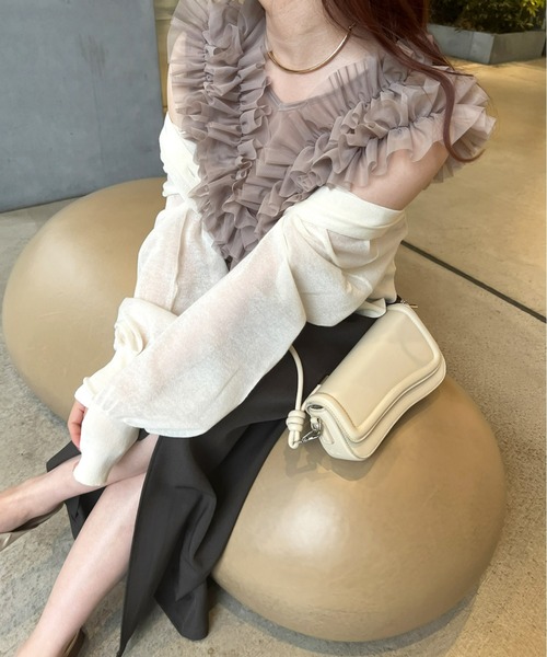 mic by Olu.（ミックバイオルドット）の「【ZOZOTOWN限定】チュールフリルベスト（ベスト）」 - WEAR