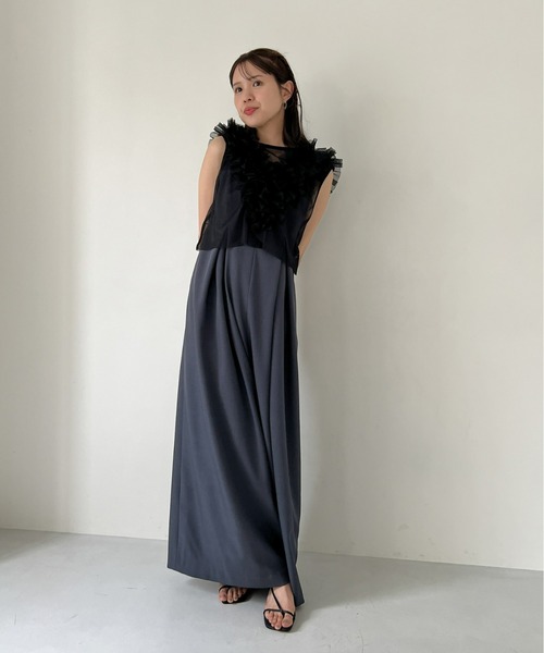 mic by Olu.（ミックバイオルドット）の「【ZOZOTOWN限定】チュールフリルベスト（ベスト）」 - WEAR