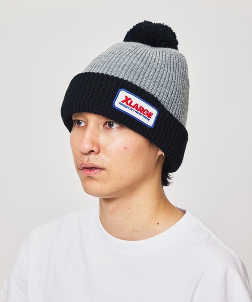 XLARGE（エクストララージ）の「POMPOM BI COLOR KNIT CAP（ニットキャップ/ビーニー）」 - WEAR
