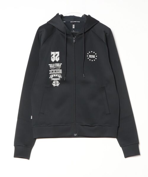 SY32 by SWEET YEARS /エスワイサーティトゥ バイ スィートイヤーズ/DOUBLE KNIT MULTI LOGO ZIP ...