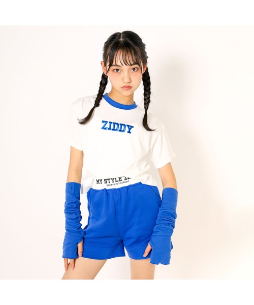 ZIDDY（ジディ）の「ZIDDY/アームカバー付きリンガーTシャツ(130~160cm)（Tシャツ/カットソー）」 - WEAR