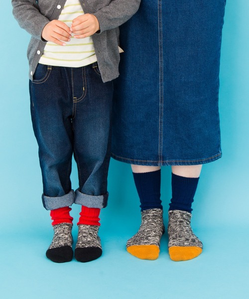 stample（スタンプル）の「ｽﾗﾌﾞｽｳｨｯﾁ ﾘﾌﾞ ｸﾙｰｿｯｸｽ 【3足セット】（ソックス/靴下）」 - WEAR