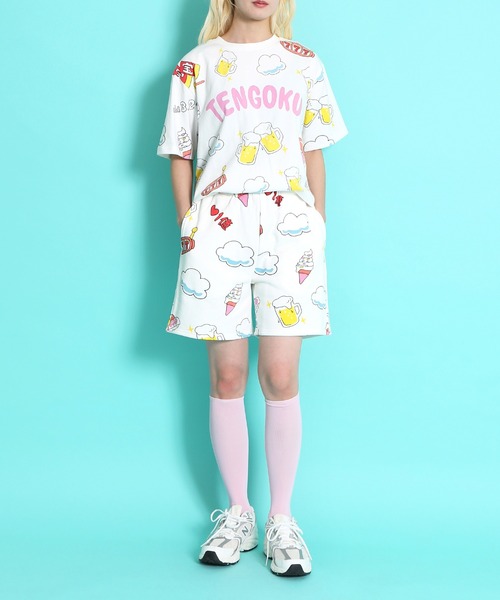 PUNYUS（プニュズ）の「天国と地獄総柄Tシャツ（Tシャツ/カットソー）」 - WEAR