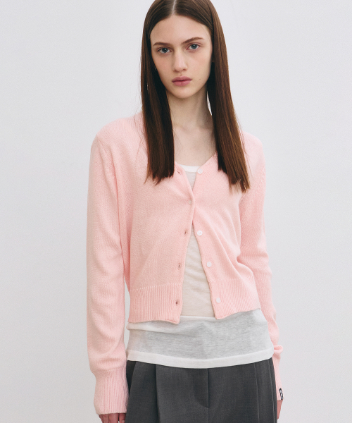 ESSENTIAL NICOLE LABEL CARDIGAN_PINK（カーディガン/ボレロ）｜NICK&NICOLE（ニックアンドニコール ...