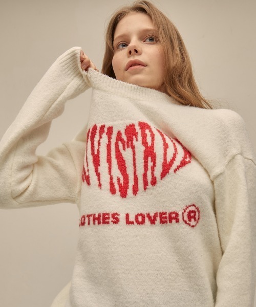 LUV IS TRUE（ラブイズトゥルー）の「『LUV IS TRUE/ラブ イズ トゥルー』PO HEART KNIT/ハートニットソー ...