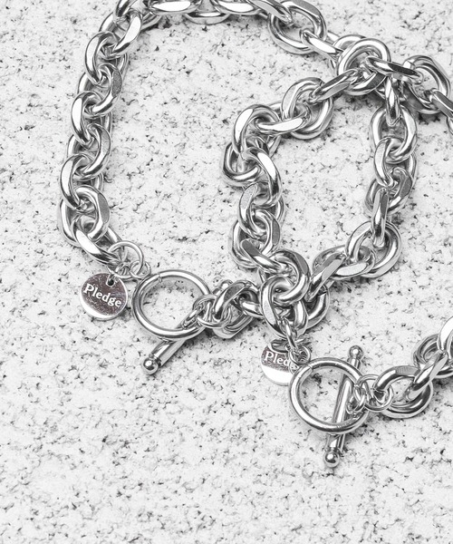 Pledge（プレッジ）の「【Pledge】Antique design chain bracelet 2P（ブレスレット）」 - WEAR