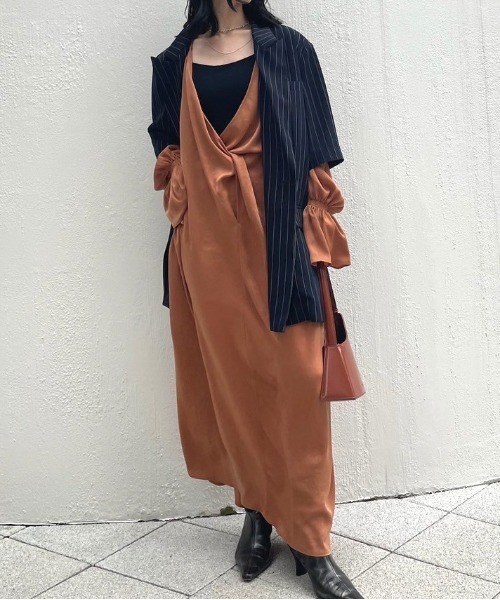 Ameri（アメリ）の「KNOT DRAPE SLOW DRESS（ワンピース）」 - WEAR