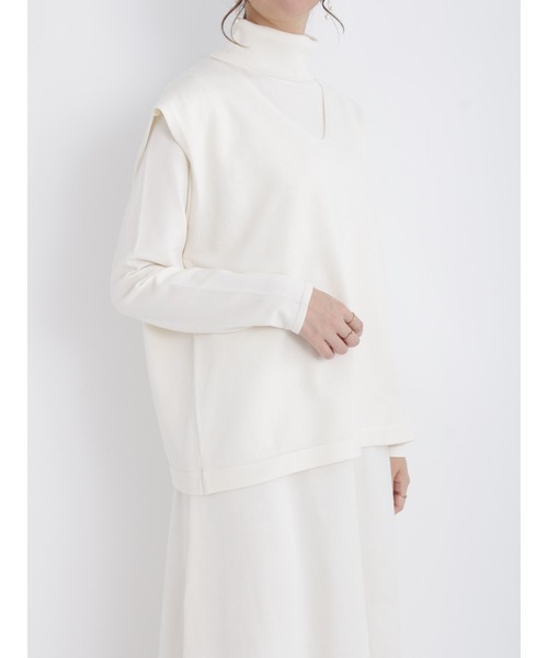 Te chichi（テチチ）の「ニットベスト×タートルネックワンピースセット（ワンピース）」 - WEAR