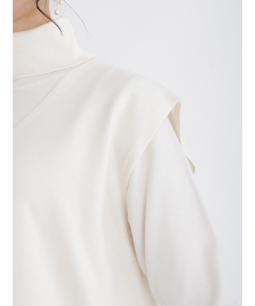 Te chichi（テチチ）の「ニットベスト×タートルネックワンピースセット（ワンピース）」 - WEAR