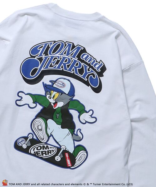 Tom＆Jerry（トムアンドジェリー）の「【SEQUENZ】 TOM and JERRY SK8ER L/S TEE / トムとジェリー ロンT ビックサイズ キャラクター バックプリント ...