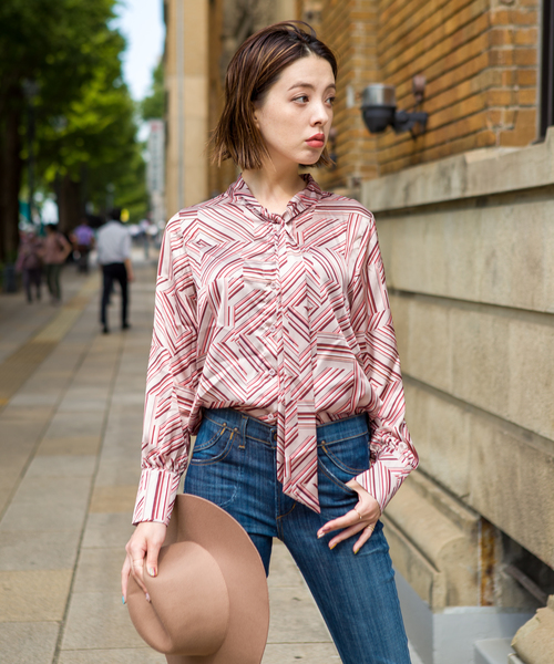 Libby&Rose（リビーアンドローズ）の「幾何学ボウタイブラウス（シャツ/ブラウス）」 - WEAR