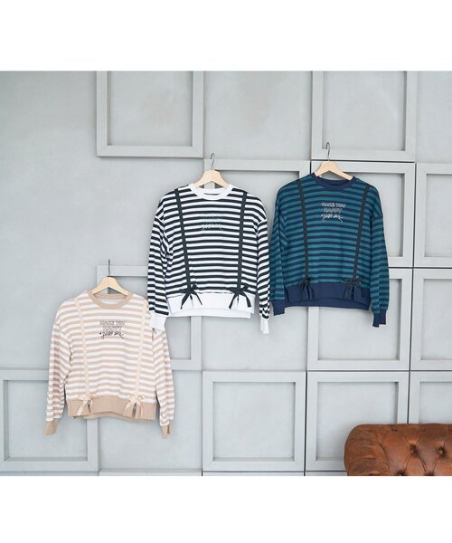 ALGY（アルジー）の「10th復刻 りぼんボーダートレーナー（スウェット）」 - WEAR