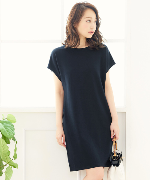 KOBE LETTUCE（コウベレタス）の「ボーダー柄or無地 タック入りシンプルワンピース レディース チュニック[E1674]神戸レタス ...