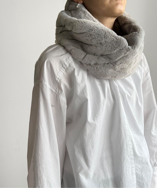 ST:PB/ECOFUR CROSS SNOOD エコファークロススヌード（ネックウォーマー/スヌード）｜COMMON WARE（コモンウェアー）のファッション通販 - ZOZOTOWN