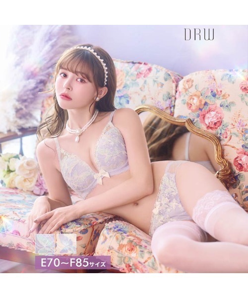 [DRW]ブラジャー ショーツ セット シャイン グラデーション バタフライ ブラジャー & バック透け フルバック ショーツ セット（ブラ&ショーツ）｜darial（ダリアル）のファッション ...