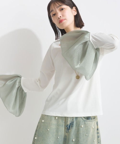 PICCIN（ピッチン）の「【WEB限定】ロングスリーブ 異素材カフス 長袖カットソー（Tシャツ/カットソー）」 - WEAR