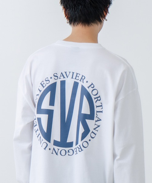 SAVIER（サビアー）の「【SAVIER/サビアー】サークルロゴ バックプリント ロンT ブランドロゴ オーバーサイズ（Tシャツ/カットソー ...