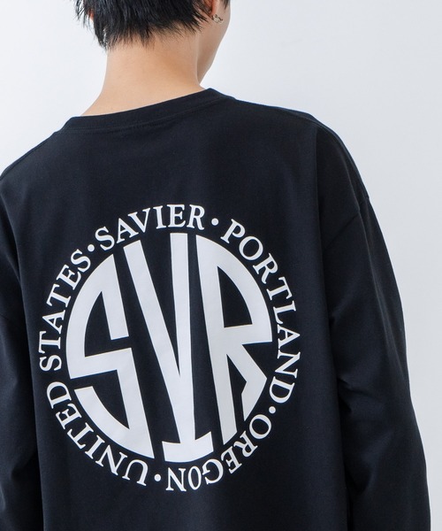 SAVIER（サビアー）の「【SAVIER/サビアー】サークルロゴ バックプリント ロンT ブランドロゴ オーバーサイズ（Tシャツ/カットソー ...