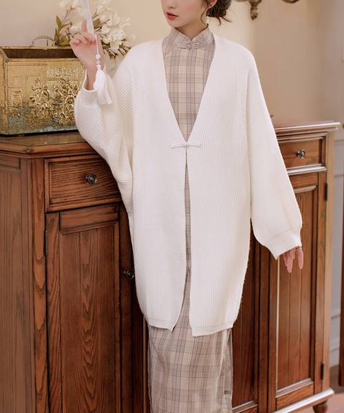 ELCY（エルシー）の「【ELCY】チャイナ風ロングニットカーディガン（ニット/セーター）」 - WEAR