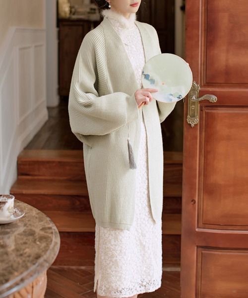 ELCY（エルシー）の「【ELCY】チャイナ風ロングニットカーディガン（ニット/セーター）」 - WEAR