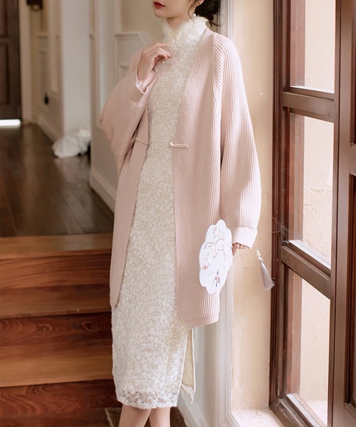 ELCY（エルシー）の「【ELCY】チャイナ風ロングニットカーディガン（ニット/セーター）」 - WEAR