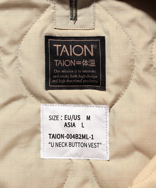 TAION（タイオン）の「WEB限定 TAION/タイオン ミリタリー クルーネック ダウンベスト/パッカブル（ダウンベスト）」 - WEAR