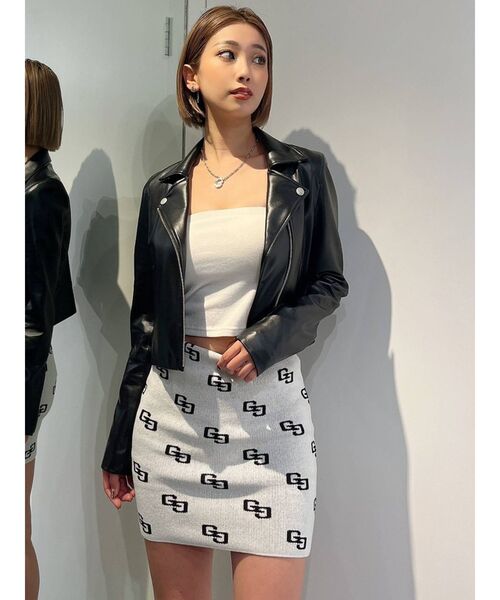 GYDA（ジェイダ）の「GG PATTERNニット スカートライクショートパンツ（スカート）」 - WEAR