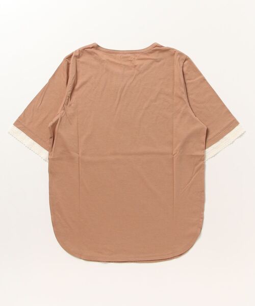 Heriter（エリテ）の「袖口レース Tシャツ（Tシャツ/カットソー）」 - WEAR