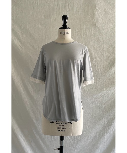 Heriter（エリテ）の「袖口レース Tシャツ（Tシャツ/カットソー）」 - WEAR