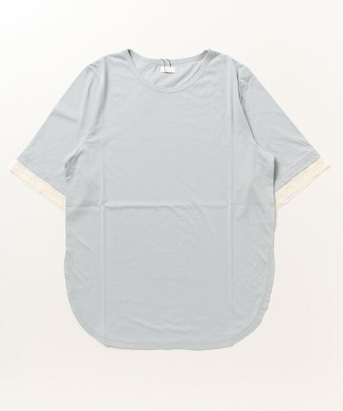 Heriter（エリテ）の「袖口レース Tシャツ（Tシャツ/カットソー）」 - WEAR