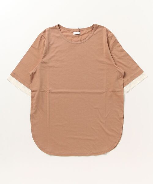 Heriter（エリテ）の「袖口レース Tシャツ（Tシャツ/カットソー）」 - WEAR